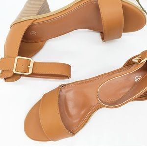 Shoes | Classic Tanbrown Open Toe Block Heel | Poshmark